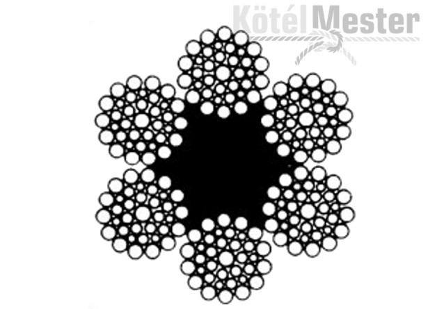 WS6x36 Vonalérintkezésű drótkötél (DIN 3064) - Kötélmester